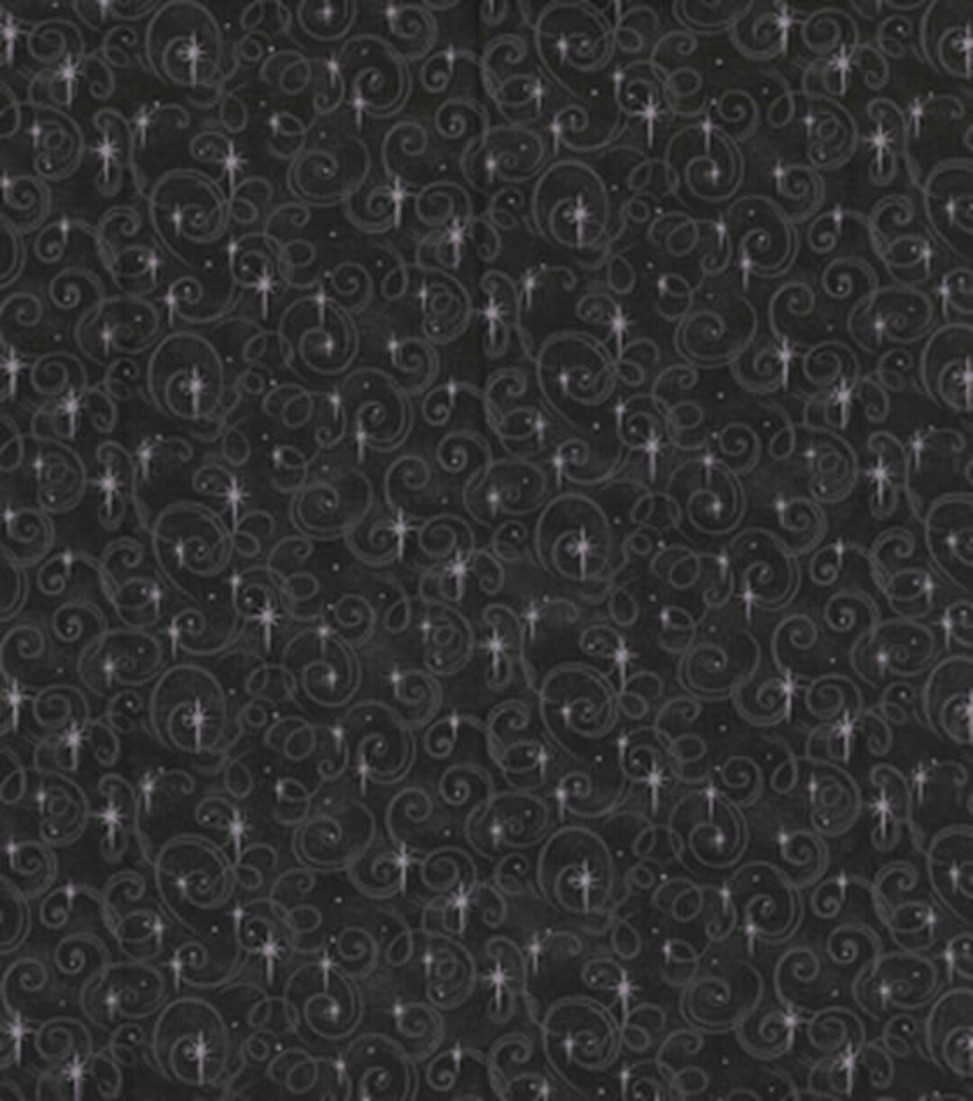 Fabric Traditions Swirls & NORTH STAR Black Print 100% Cotton Quilt ...