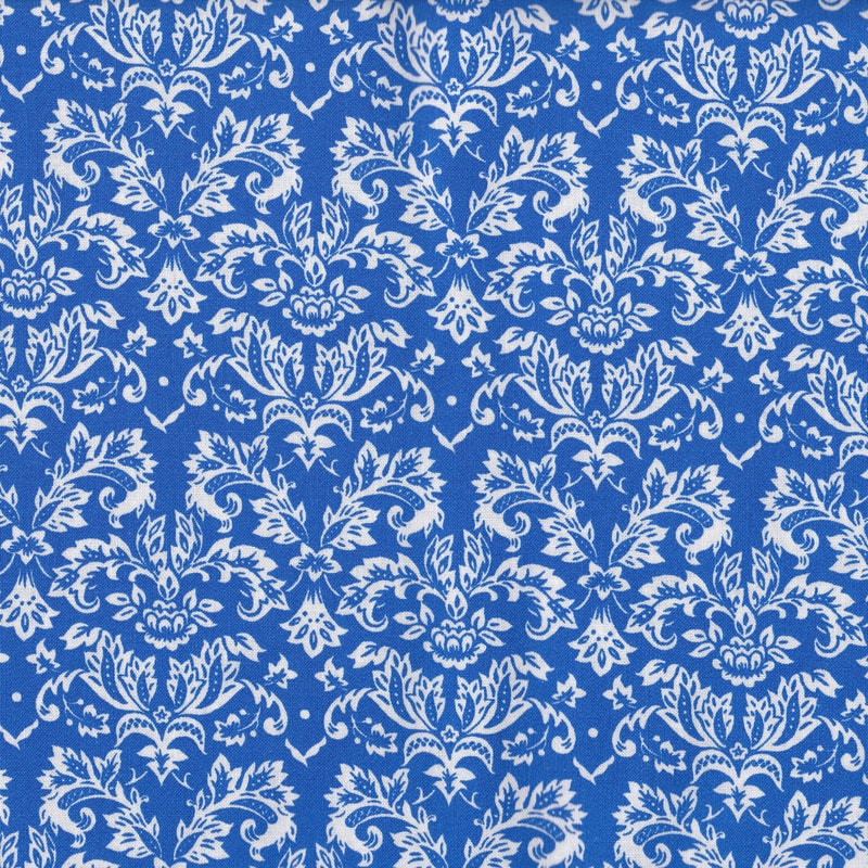 Blue Damask Fabric - Etsy
