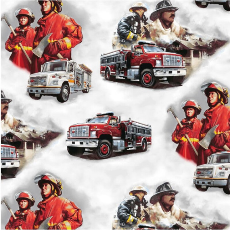 Fireman Fabric - Etsy