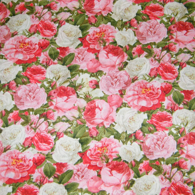 Red and Pink Fabric - Etsy