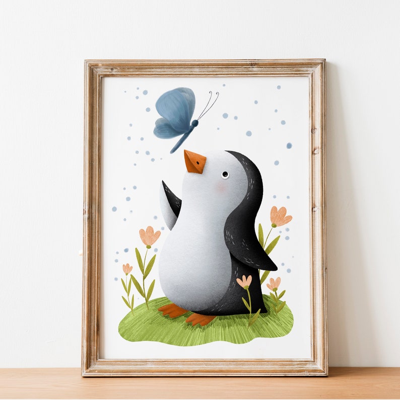 Nursery Penguin Posters for Digital Download. Set of 3 Printable ...
