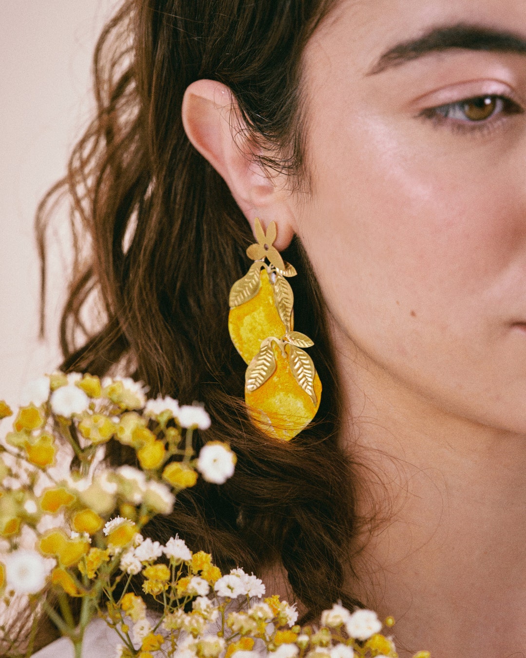 Lemons Earring, Fruit Earrings, Botanical Jewelry, Illustrated Jewelry ...