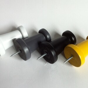 Set of 4 Wooden Hooks, Pin Hooks, Wooden Hook, Wooden Pin, Coat Hanger ...