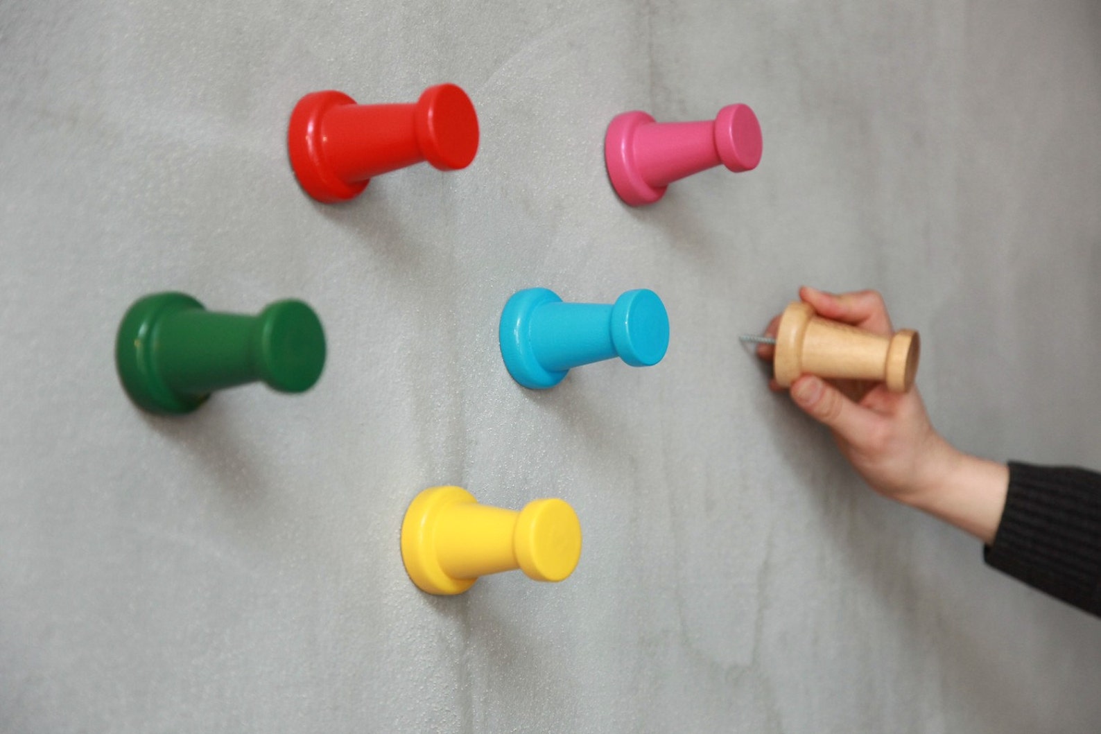 Pin Hooks, Wooden Hook, Wooden Pin, Coat Hanger, Fun Design, Coat Rack ...