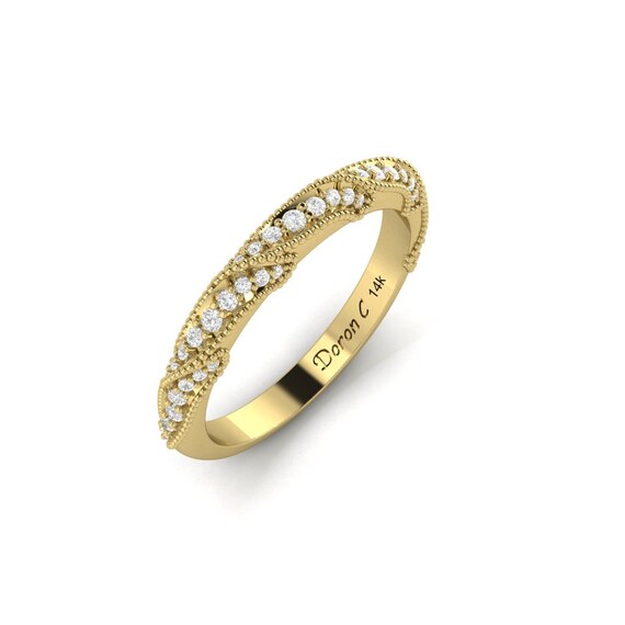 Wedding Band Infinity Ring Diamond Wedding Band Anniversary - Etsy