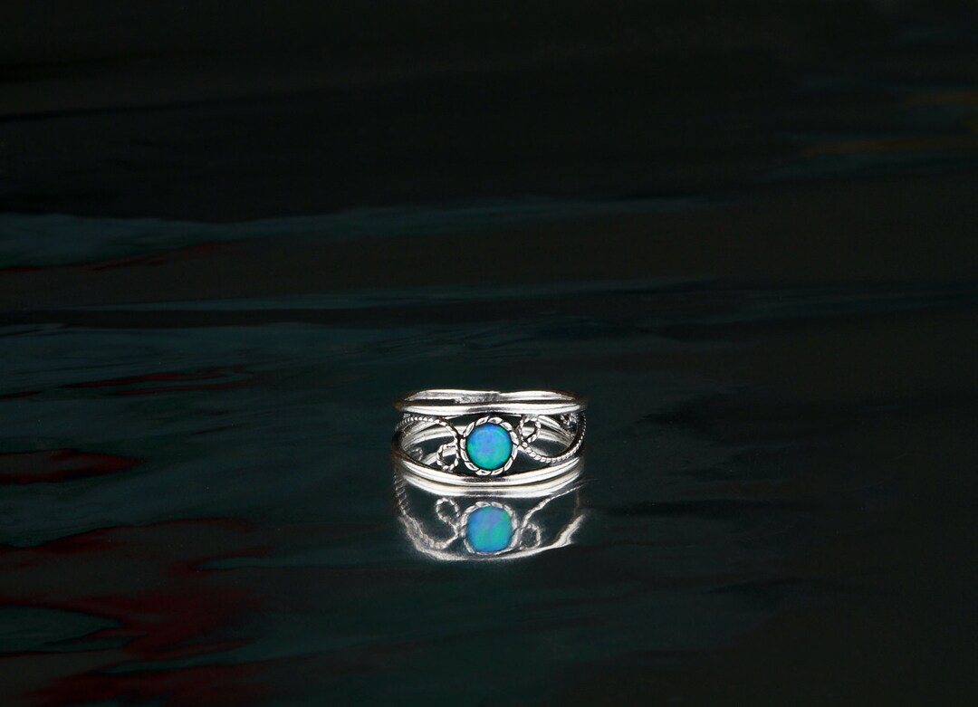 Opal Ring, Original Focus Ring (small), Filigree Ring, Filigree Silver ...