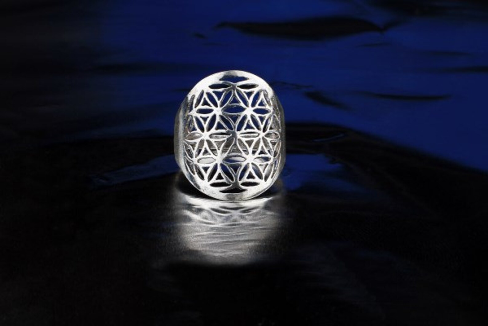 Flower of Life Ring Silver Flower of Life Ring Seed of Life - Etsy