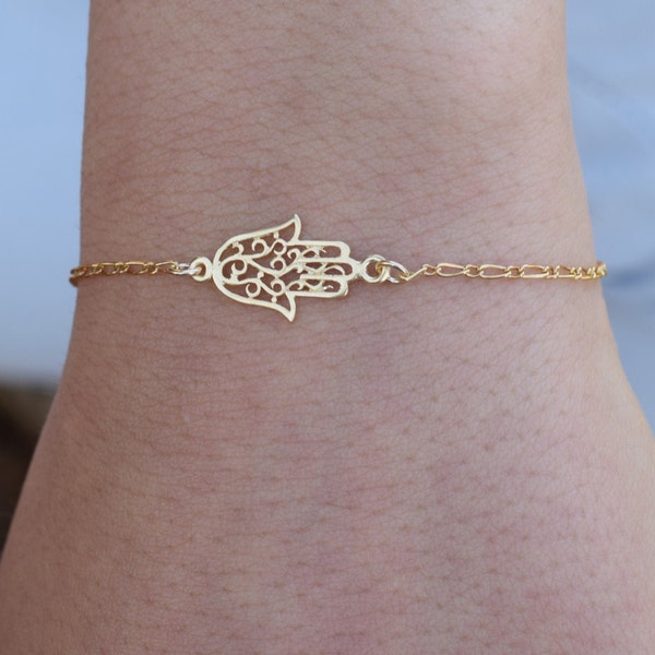 Gold Hamsa Bracelet - Etsy