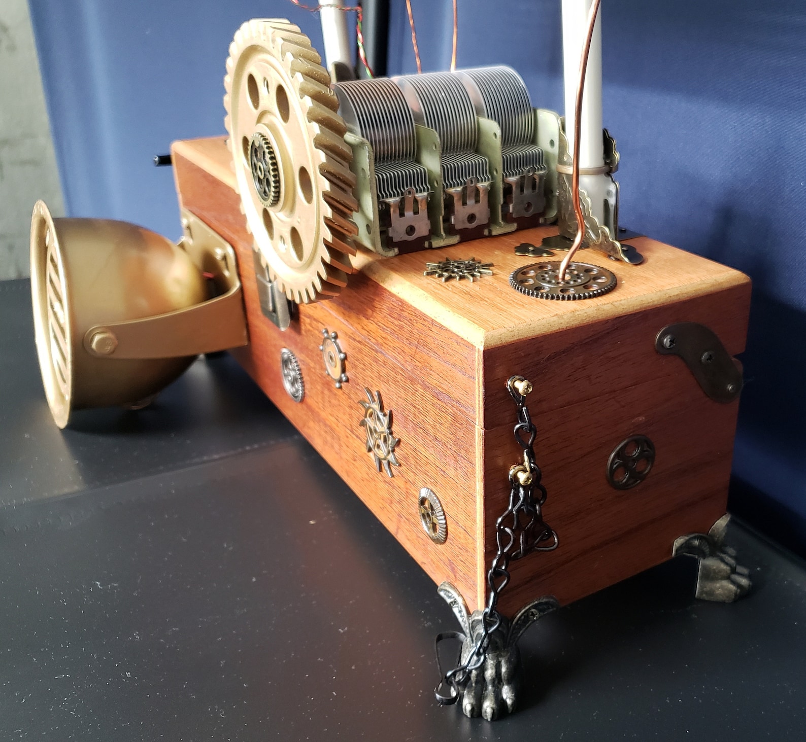 Crystal Radio Steampunk Highly Sensitive. Great Resonance Using Short ...
