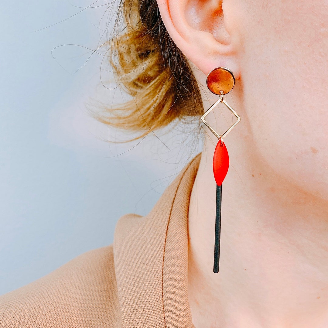 Artistic Earrings, Special Design Earring, Handmade Earring, Silver ...