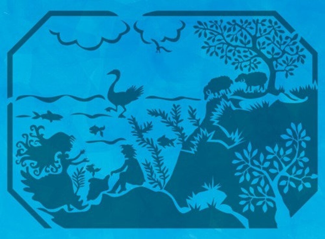 Stencil Wall Stencil on the Lake - Etsy