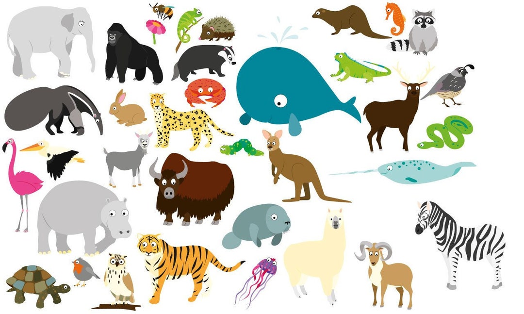 Wall Template "animals" for the Nursery - Etsy