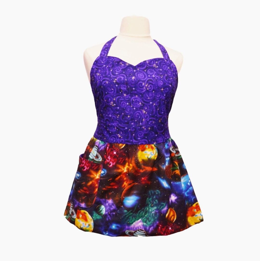 Petite Plus XP-2XP Amazing Galaxy Apron, Stars & Planets, Starry Night ...