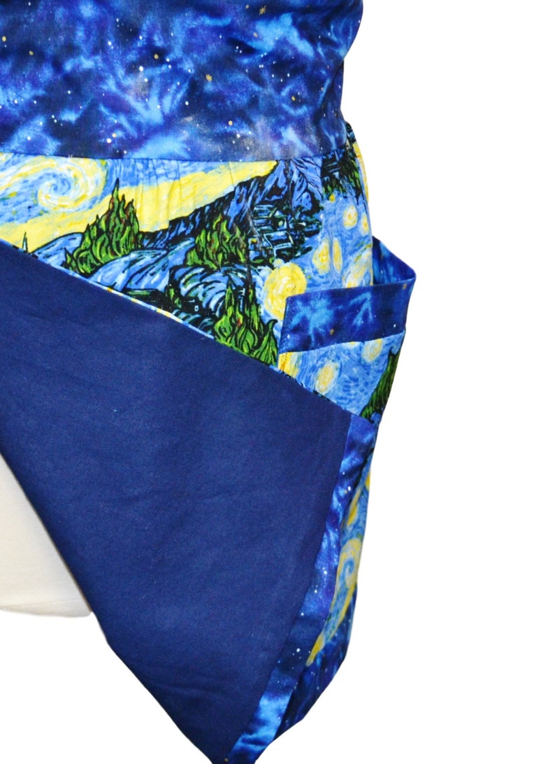 Plus Size Starry Night Apron, Van Gogh Painting, Stars and Moon, Night ...