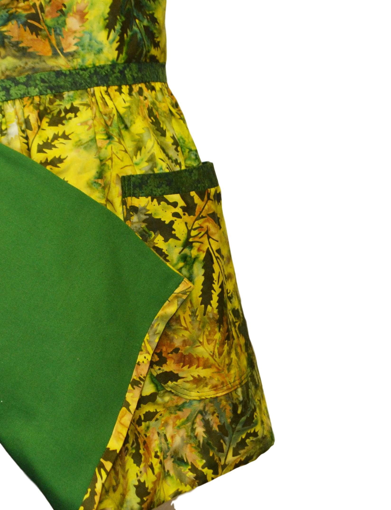Petite Plus Size Indonesian Batik Apron With Forest Leaves - Etsy