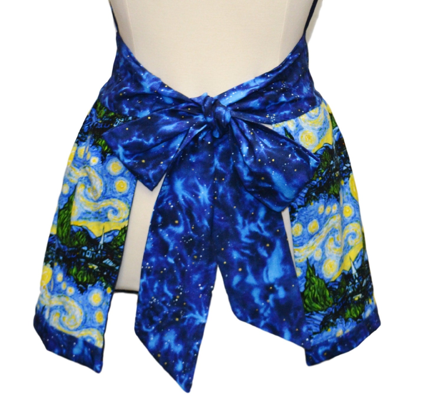 Plus Size Starry Night Apron, Van Gogh Painting, Stars and Moon, Night ...