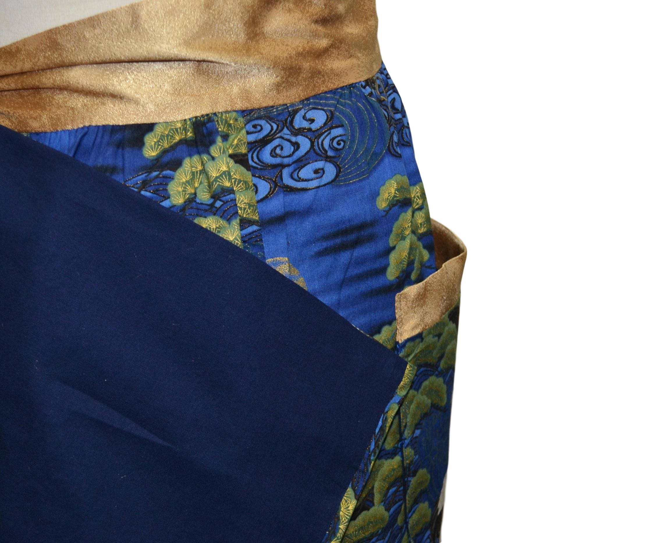 Plus Size White Cranes & Bonsai Landscape Half Apron Japanese - Etsy