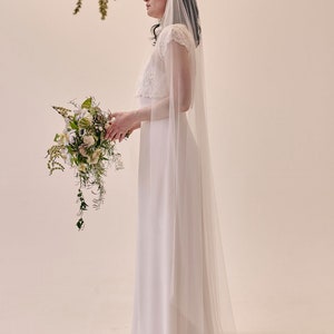 ARCADIA VINTAGE VEIL Juliette Cap Veil Champagne Veil - Etsy