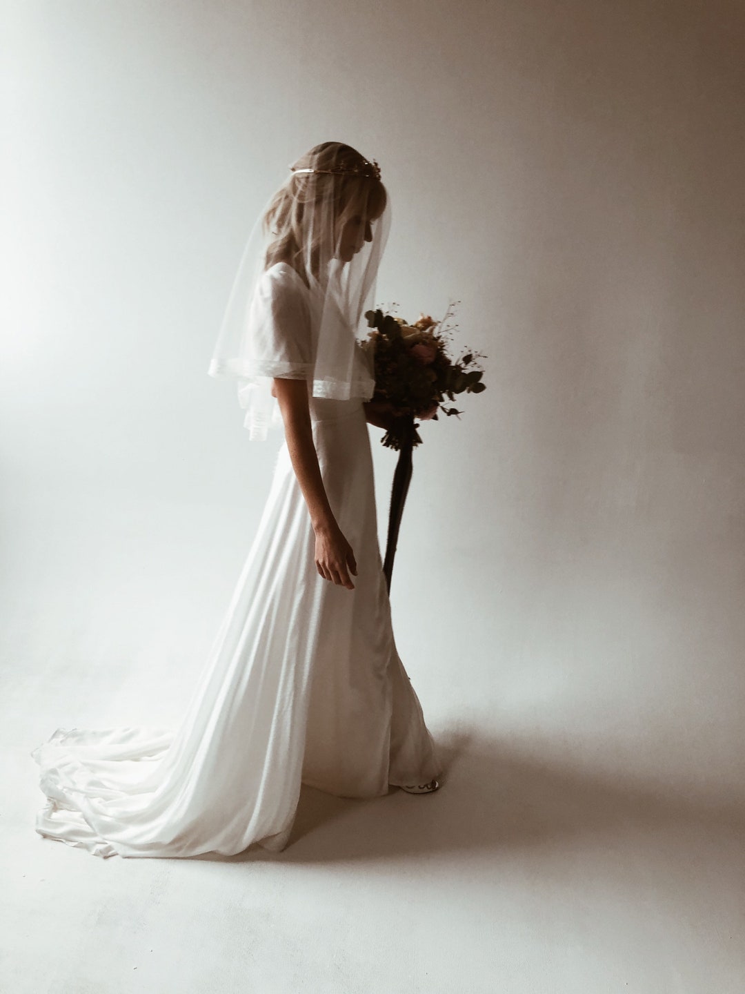 ELIZA WEDDING DRESS Simple Wedding Dress, Vintage Style Wedding Dress ...