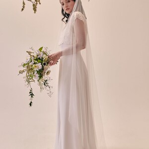 ARCADIA VINTAGE VEIL Juliette Cap Veil Champagne Veil - Etsy