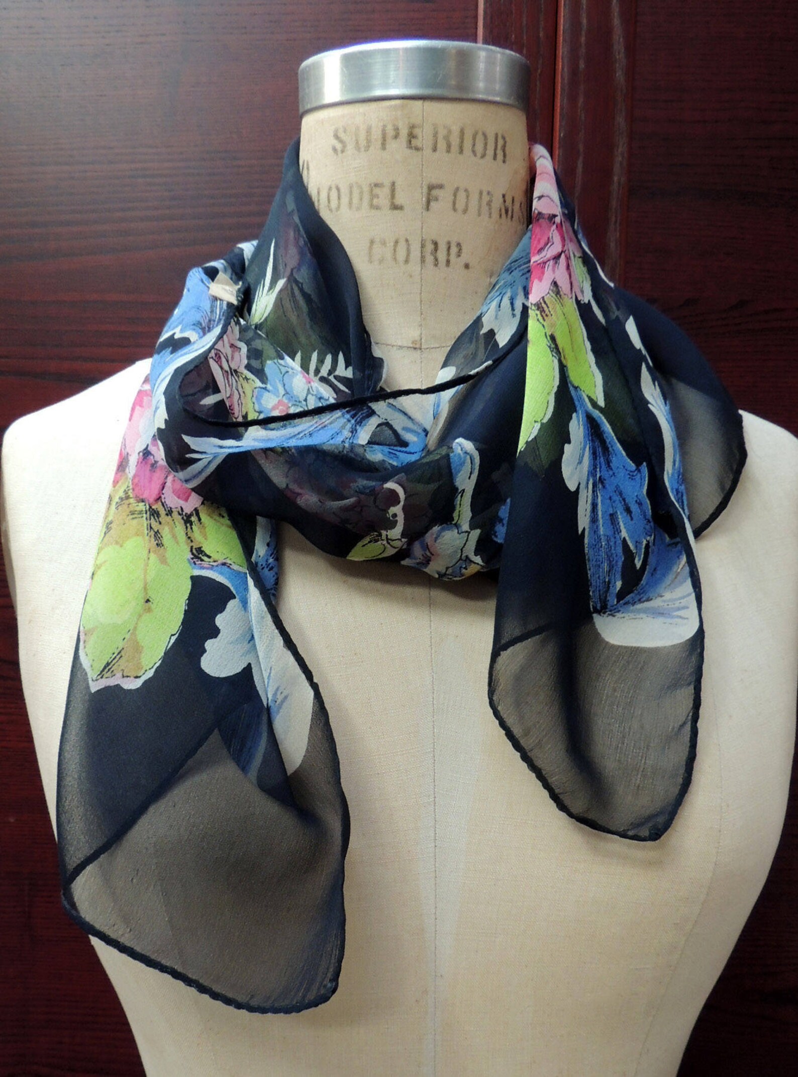 ROSES SHEER SCARF: Boho Headscarf Headband Head Cover Wrap - Etsy