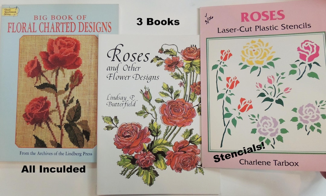 Retro "roses and Other Designs": 3 BOOKS! Great Resource, Inspiration ...