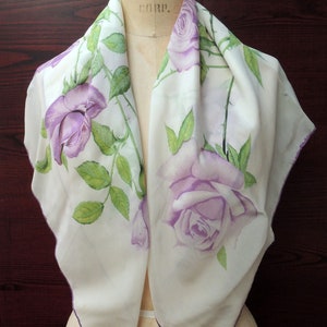 Vintage "cascading Roses" Scarf: Retro Boho Headscarf, Head or Hat Band ...