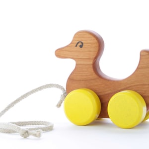 Wooden Duck Pull Toy - Toddler Gift - Gift for One-year Old - Baby Gift ...