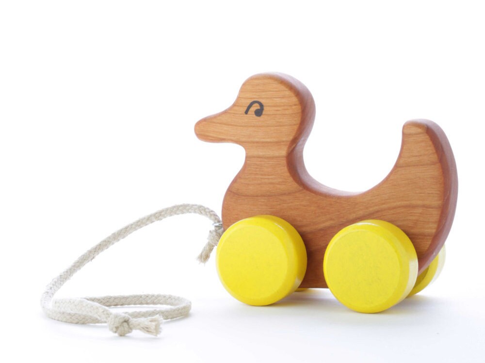 Wooden Duck Pull Toy - Toddler Gift - Gift for One-year Old - Baby Gift ...