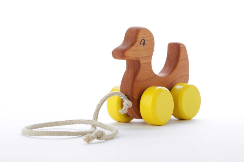 Wooden Duck Pull Toy - Toddler Gift - Gift for One-year Old - Baby Gift ...