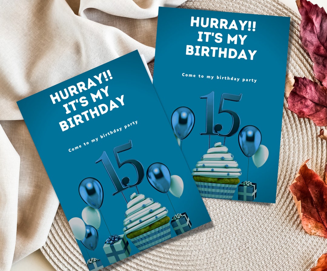 Happy Birthday Invitation Template Printable, Photo Birthday Invitation ...