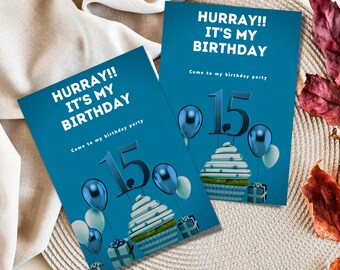 Happy Birthday Invitation Template Printable, Photo Birthday Invitation ...