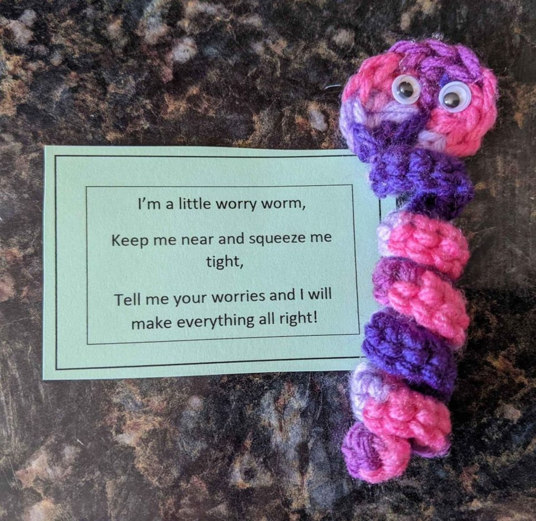Worry Worm Digital Pattern and Printable Card - Etsy