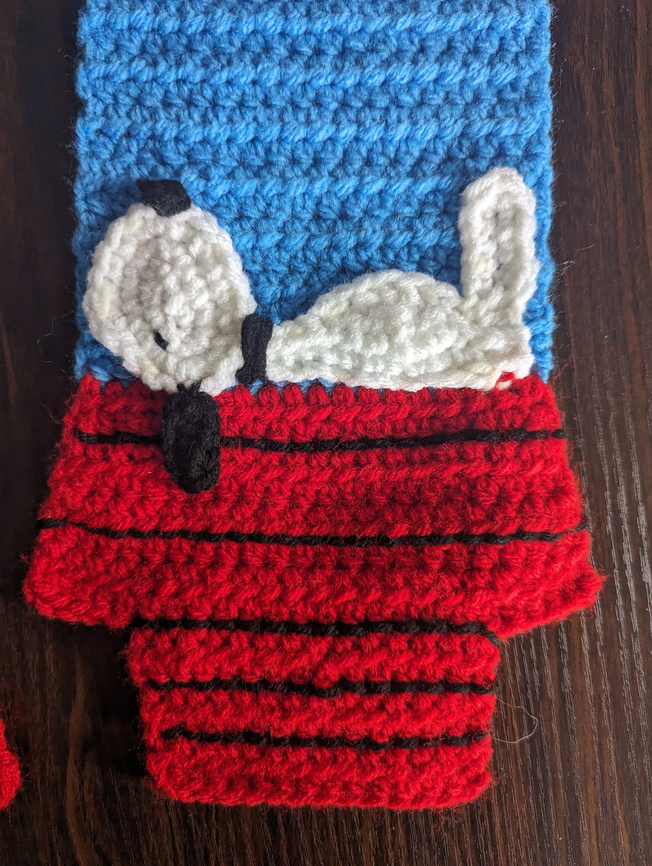 Crocheted Snoopy Scarf - Etsy