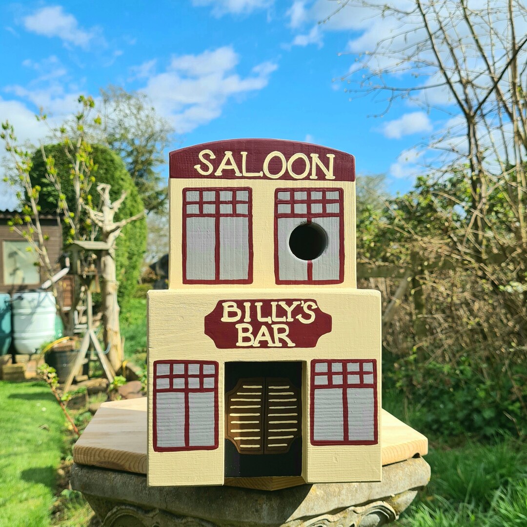 Personalised Bird House - Saloon Bar Bird Box - Old West Saloon ...