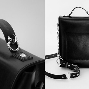 Leather Top Handle Bag With Moon Symbol Lunar Sign Handbag - Etsy