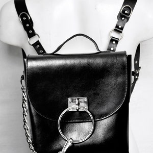 Genuine Leather Backpack Purse Leather Backpack Bag With - Etsy