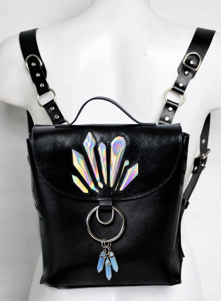 Genuine Leather Backpack Purse Leather Backpack Bag With - Etsy