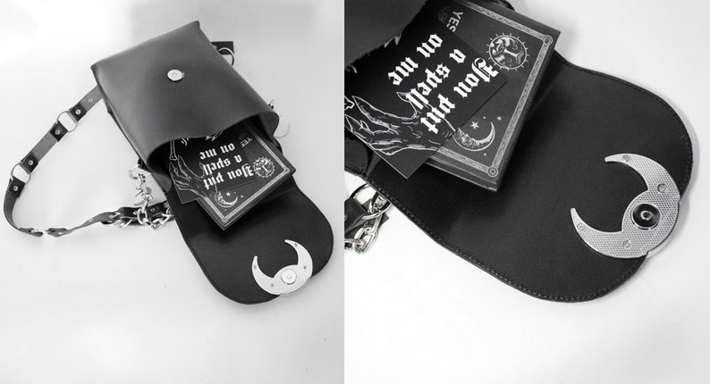 Leather Top Handle Bag With Moon Symbol Lunar Sign Handbag - Etsy