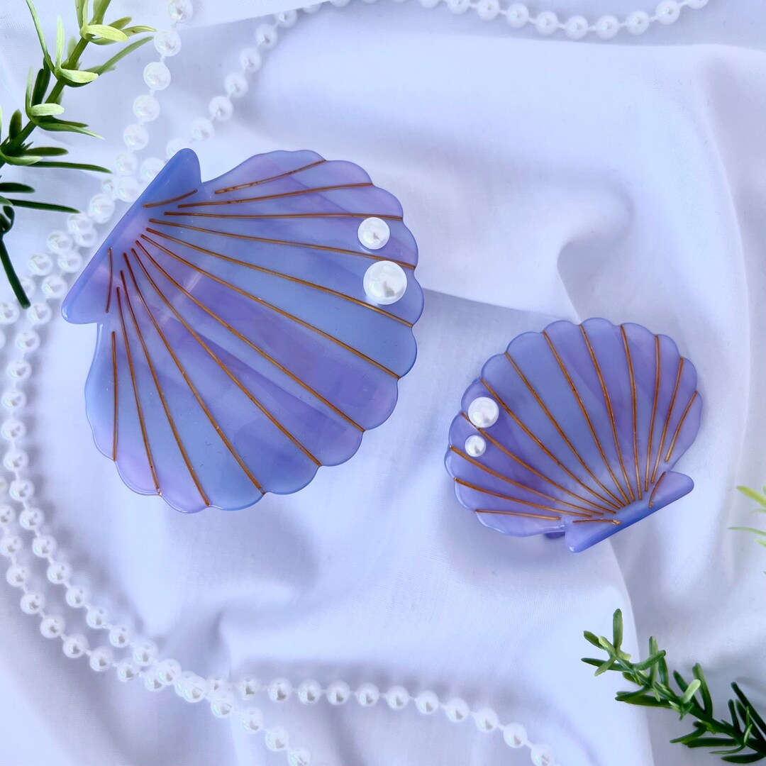 Little Mermaid Shell Claw Clip | Mermaid Hair Claw, Mermaid Shell ...