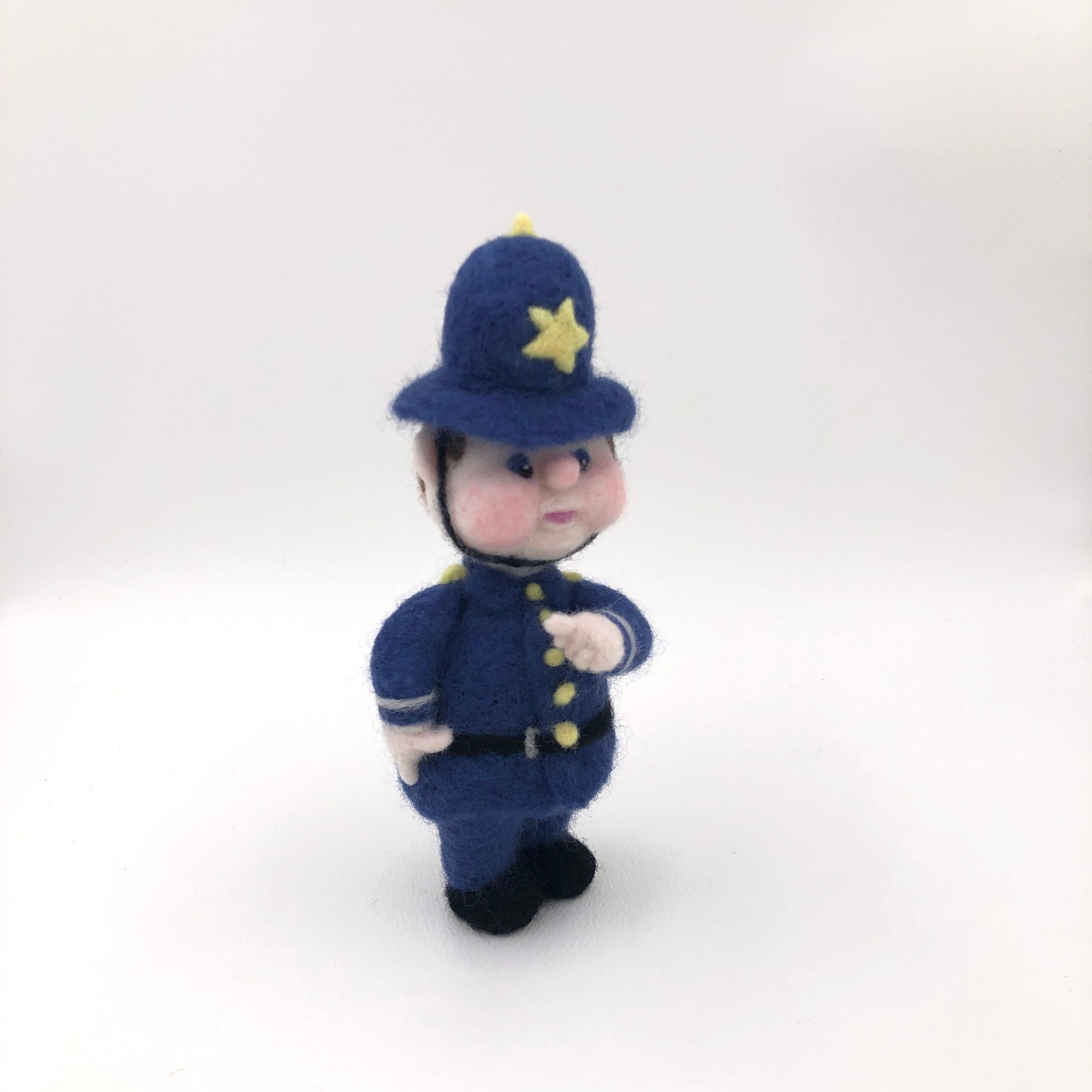 Policeman Doll, Needle Felted, Handmade, One of a Kind, Storybook ...