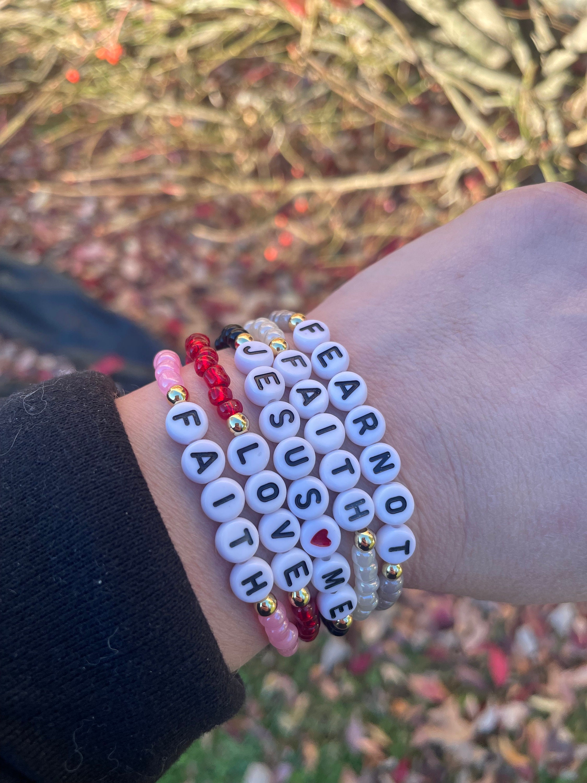 Faith Bracelets 18k Gold Filled Beads Jesus Christian Jewelry Religious ...