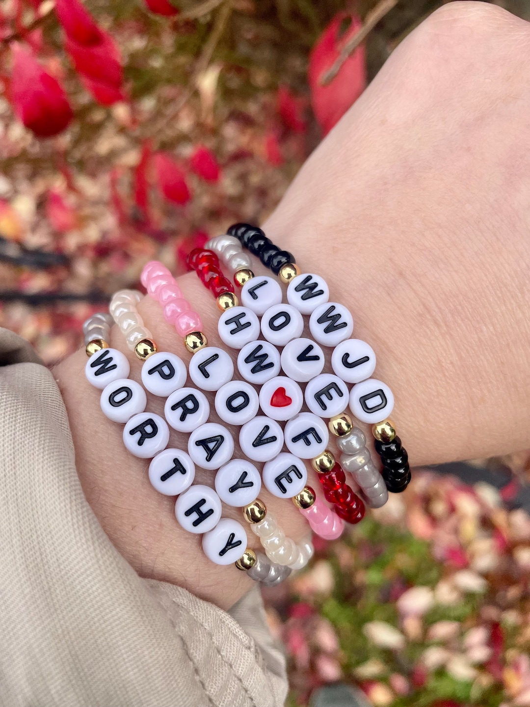 Faith Bracelets 18k Gold Filled Beads Jesus Christian Jewelry Religious ...