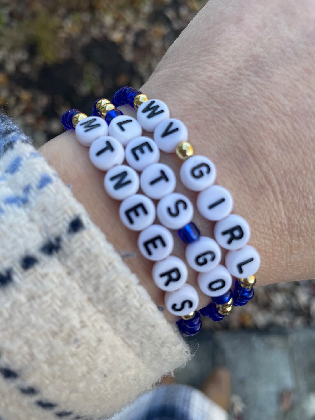 West Virginia Bracelet Stack Set of 3 WV Game Day Spirit Bracelets WV ...