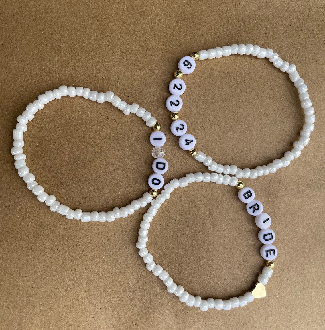 Bride Bracelet Set With Wedding Date and Special I Do Bracelet. - Etsy