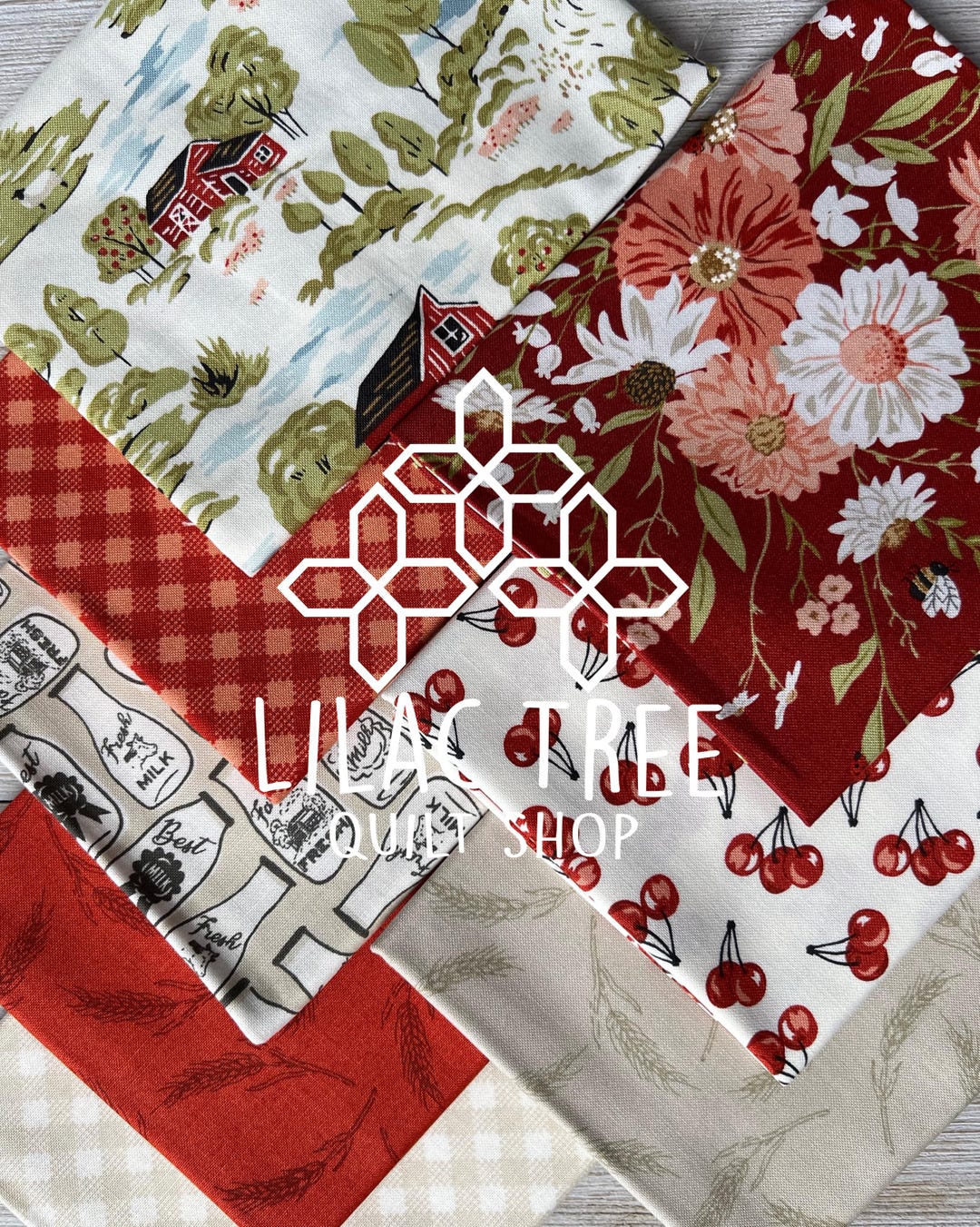 Farmstead by Stacy Iest Hsu for Moda Fabrics 8 Pieces Fat Quarter ...