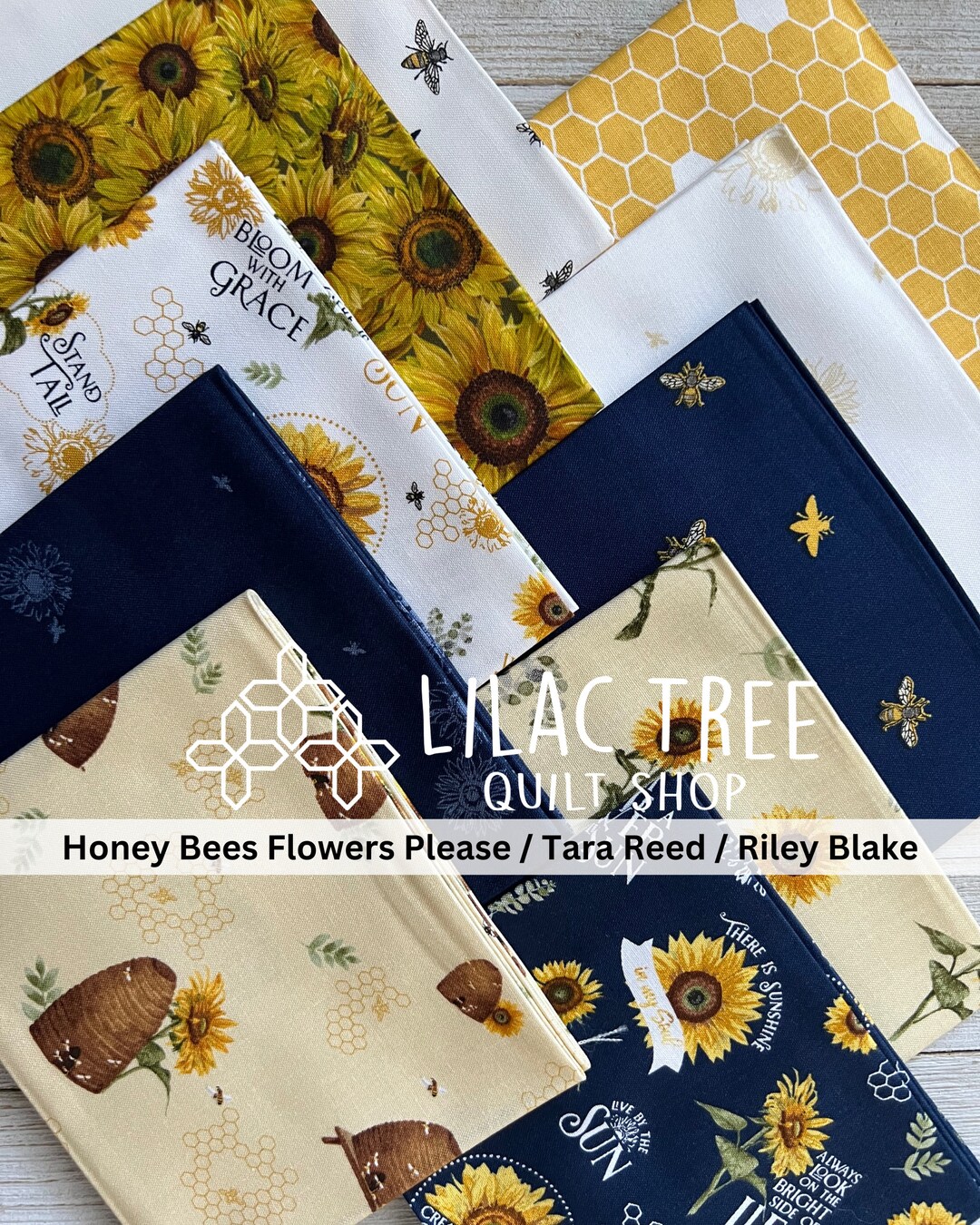 Honey Bees and Flowers Please by Tara Reed for Riley Blake Designs 10 ...