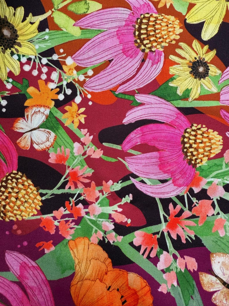 Fabric by HALF YARD Superbloom - Wildflowers Ombre Flowers Jewel 48780 ...