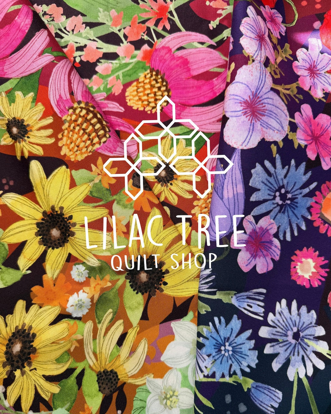 Fabric by HALF YARD Superbloom - Wildflowers Ombre Flowers Jewel 48780 ...