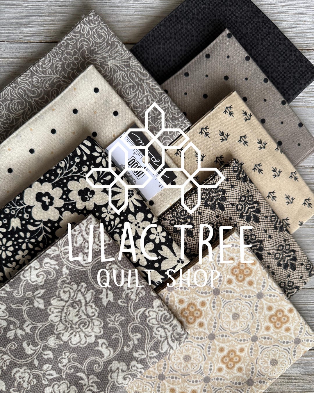 Fat Quarter 9 Piece Fabric Bundle - Moda Fabrics Basic Grey - Posh - Etsy